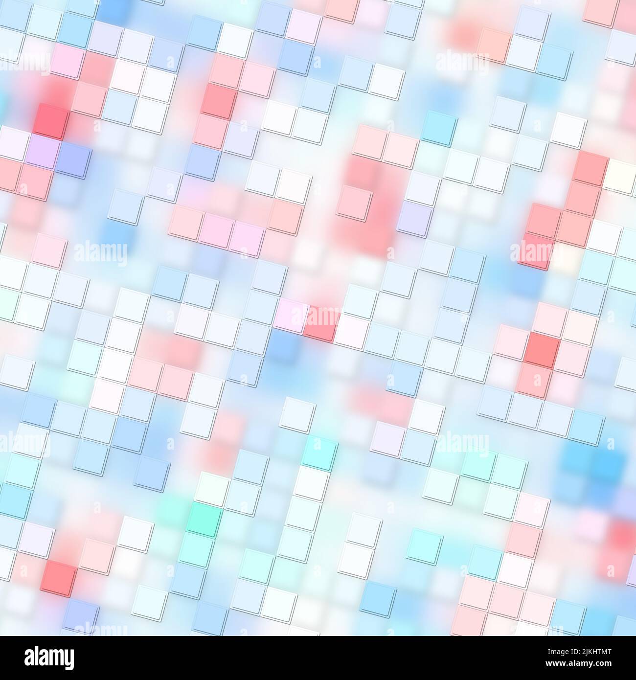 An abstract illustration of geometrical square patterns in pastel ...