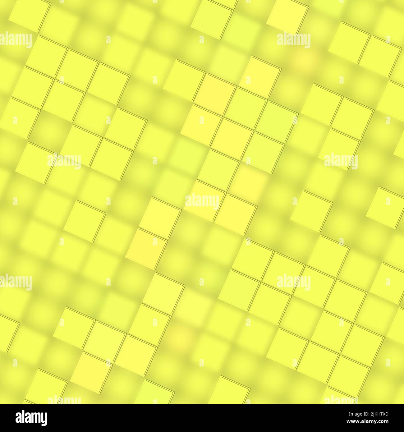 An illustration of abstract geometrical square patterns in yellow color ...