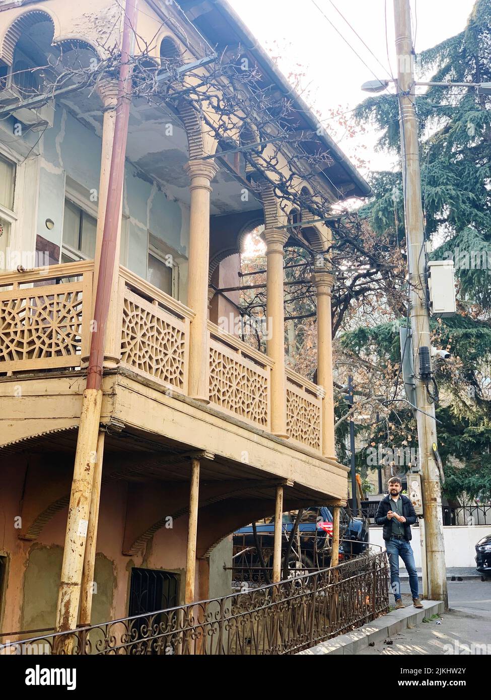 Ornate wooden balcony hi-res stock photography and images - Alamy