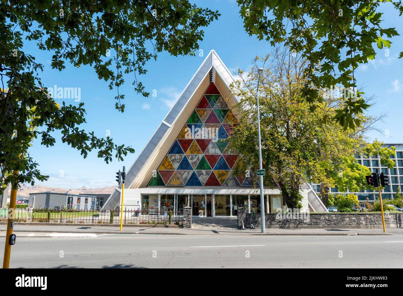 Famous Cardboard Cathedral of Christchurch, New Zealand Stock Photo - Alamy