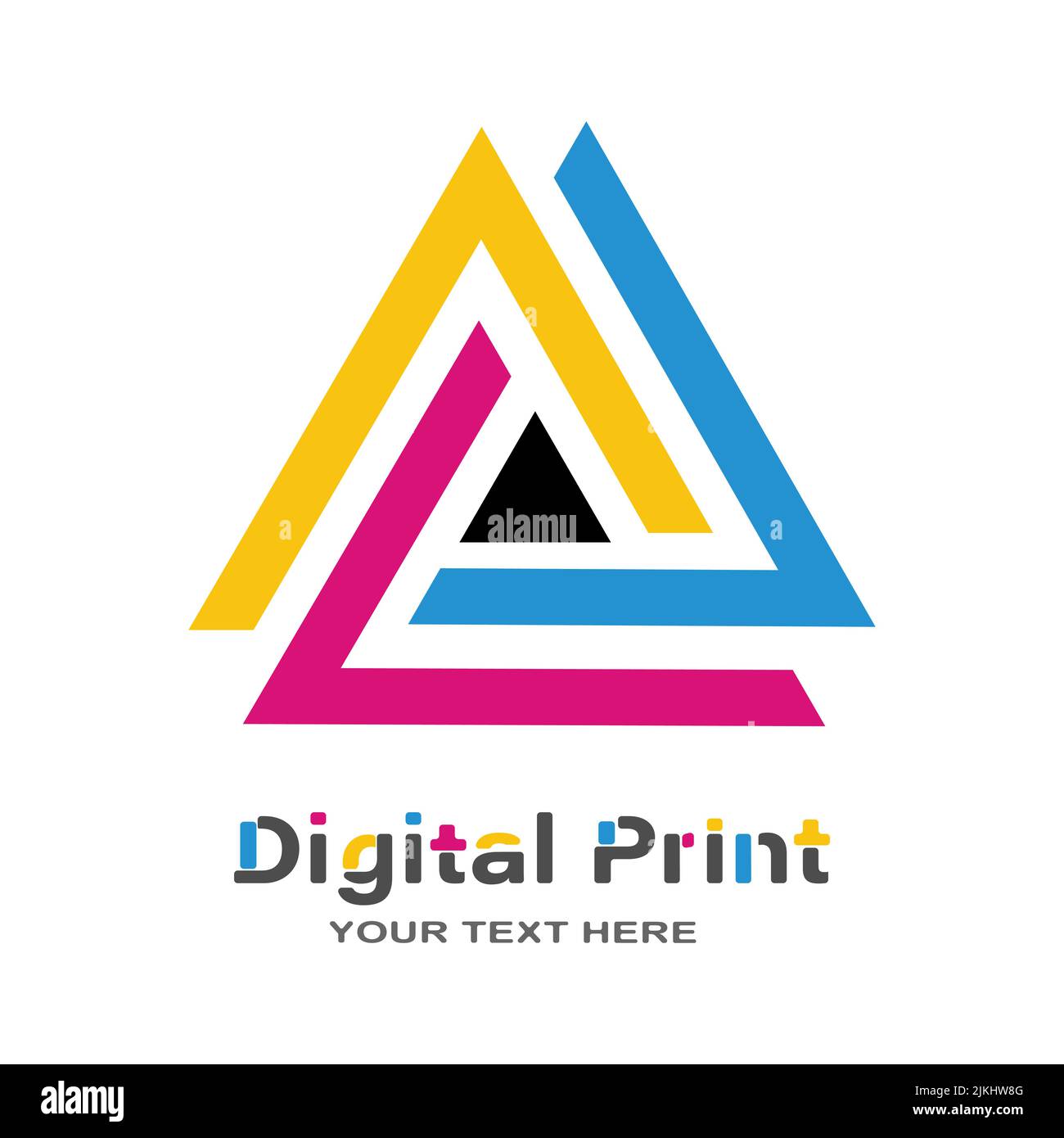 Digital printing or photo printing. Vector template of a logo, sticker ...