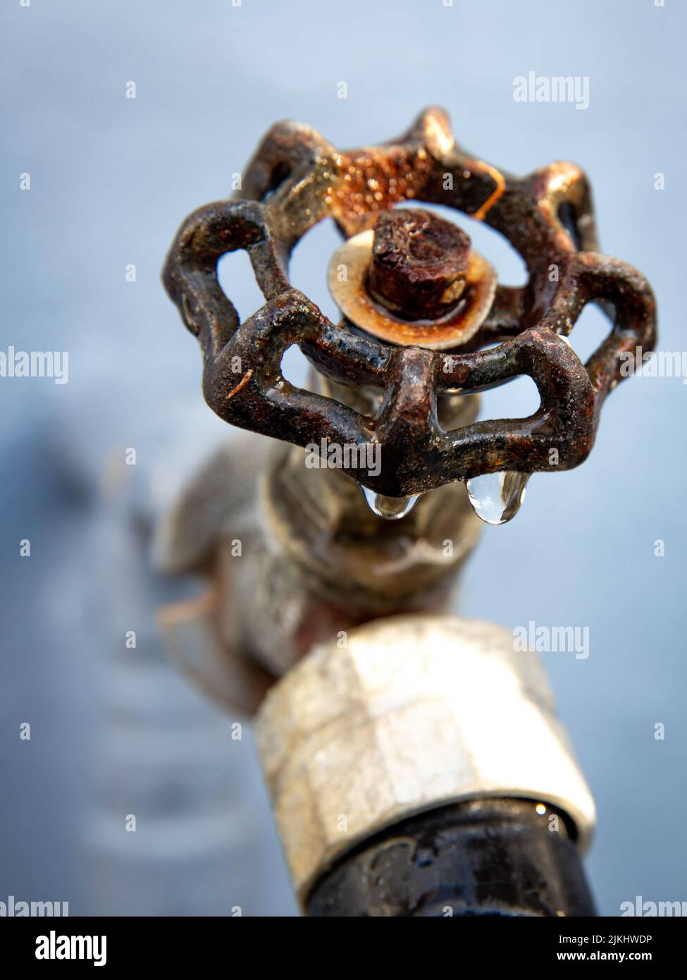 Closeup vertical shot of an old rustic valve Stock Photo - Alamy