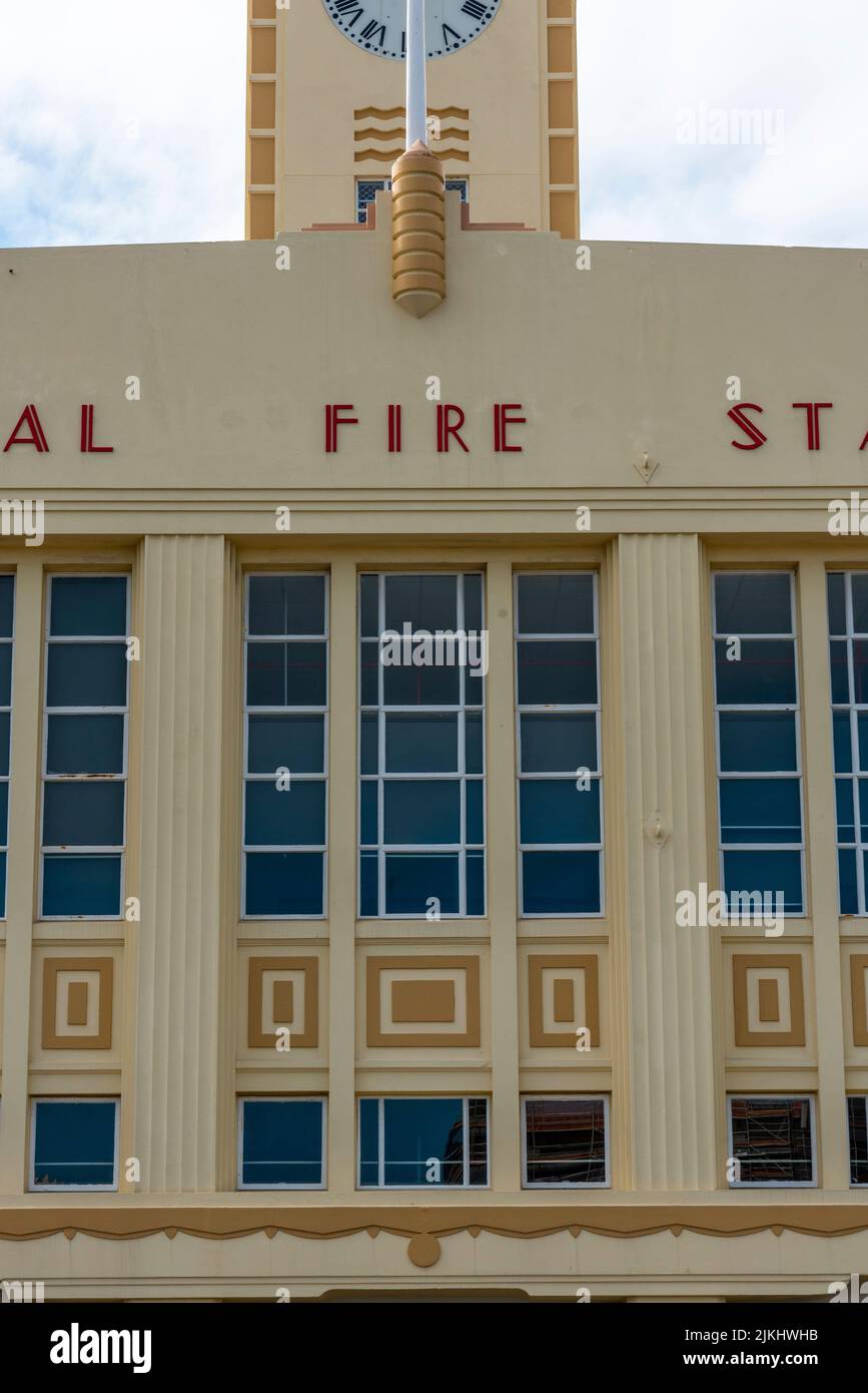 Famous Art Deco building in Wellington, the Central Fire Station, New ...