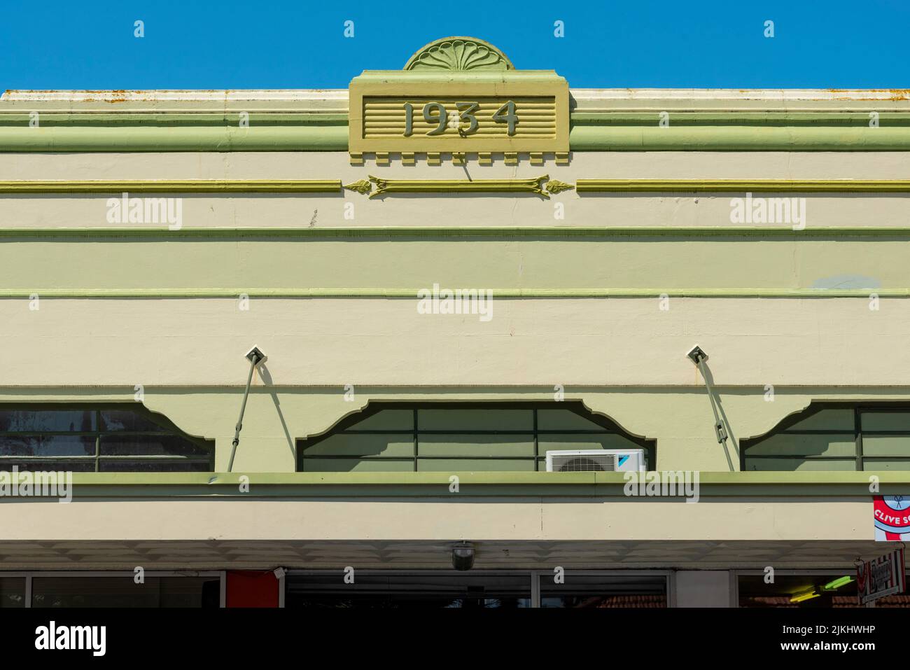 Famous Art Deco buildings in downtown Napier, North Island of New ...