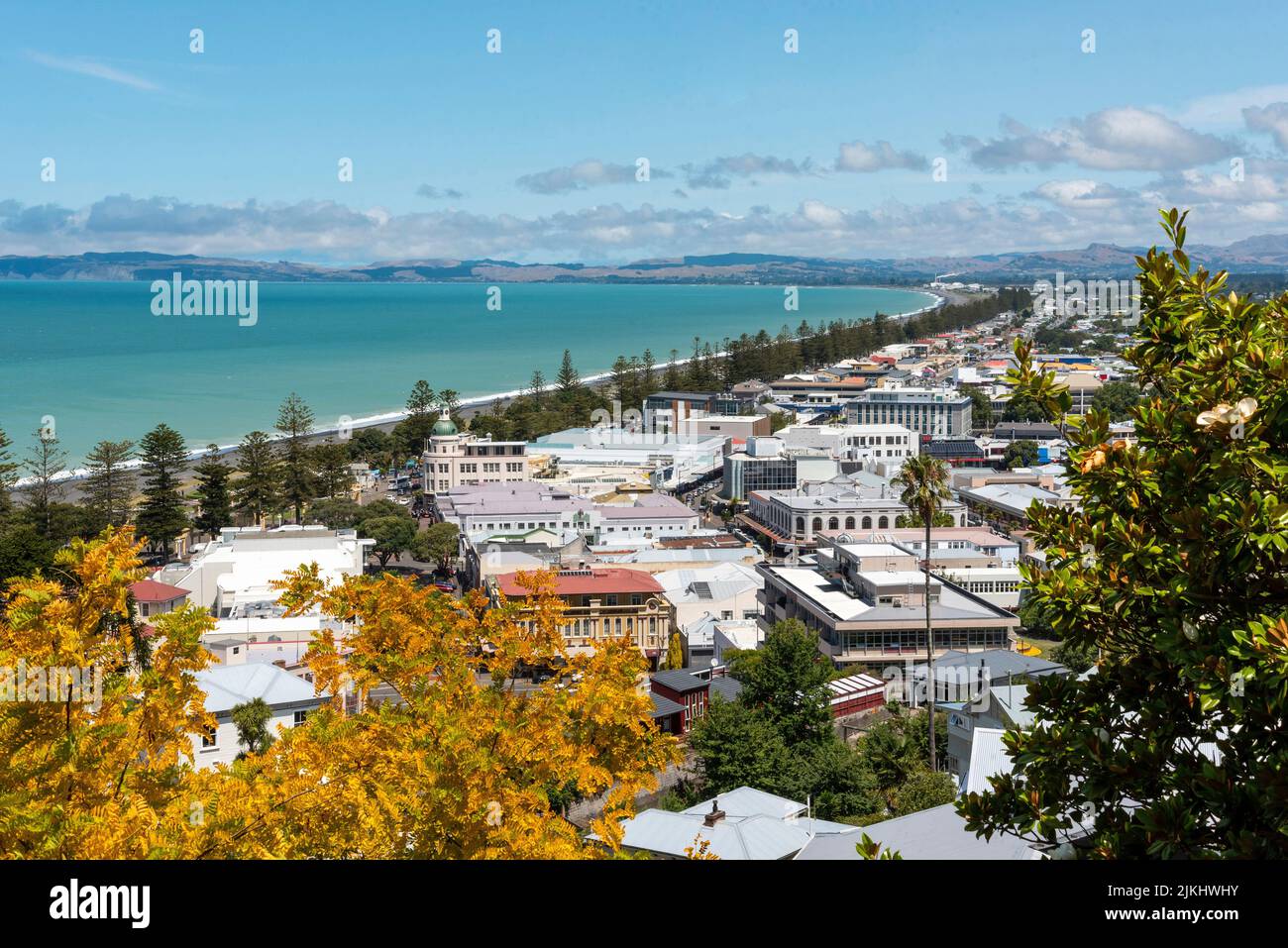 Famous Art Deco buildings in downtown Napier, North Island of New ...