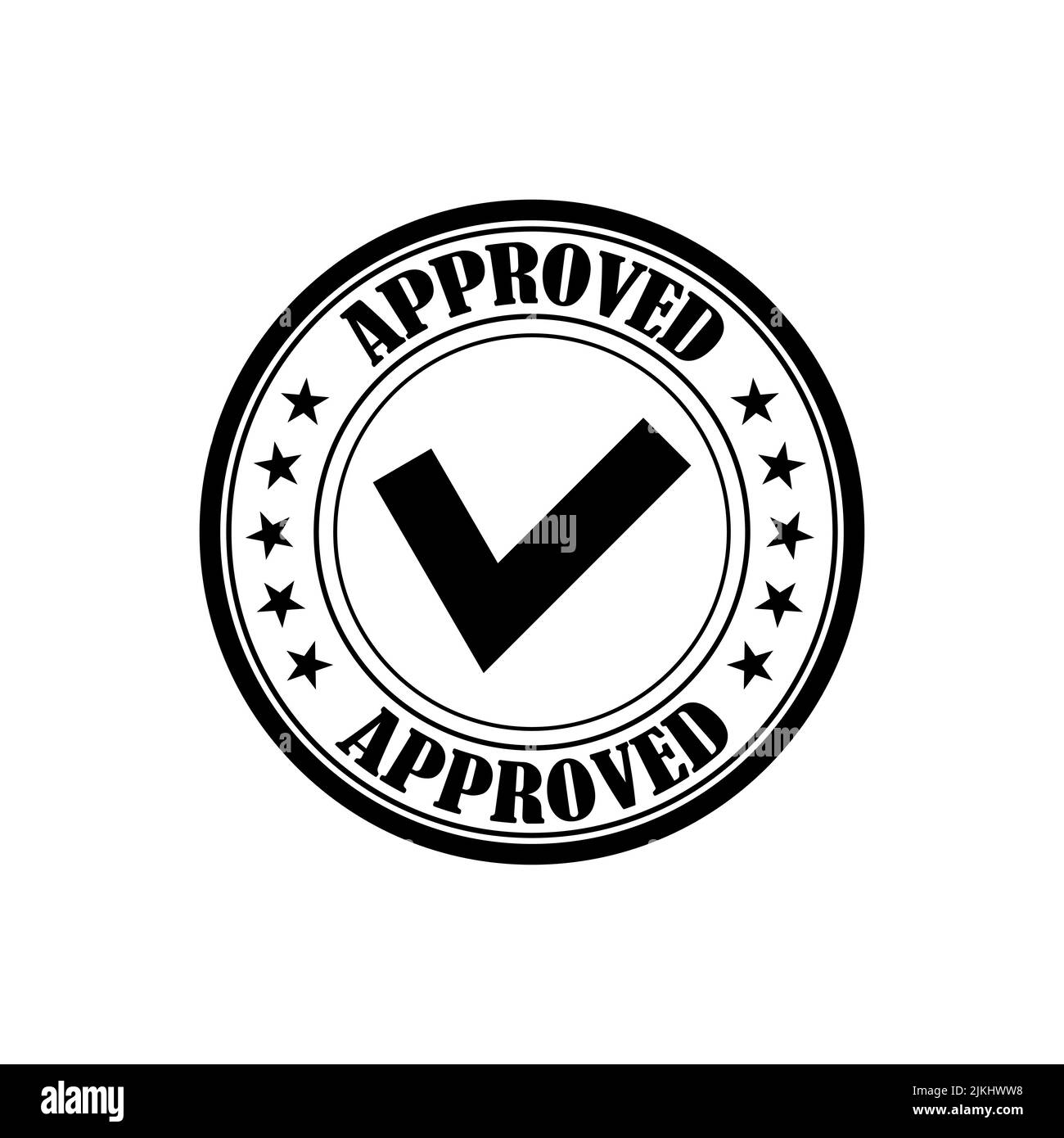 Quality control approved stamp Black and White Stock Photos & Images ...