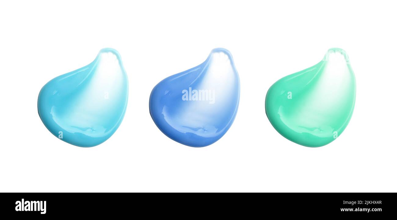 Some blue skin care products texture swat Stock Photo - Alamy