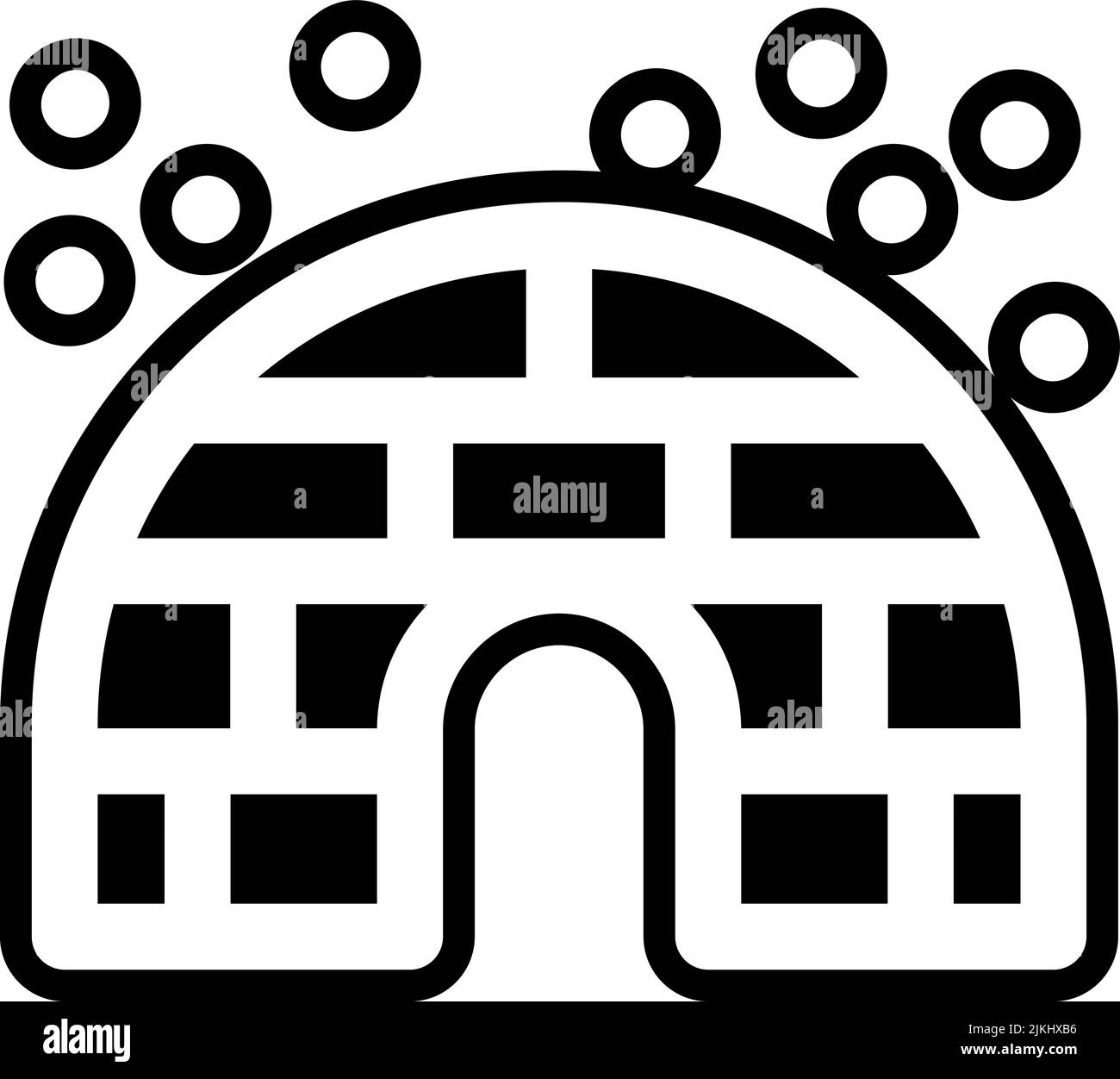 igloo icon black vector illustration Stock Vector Image & Art - Alamy