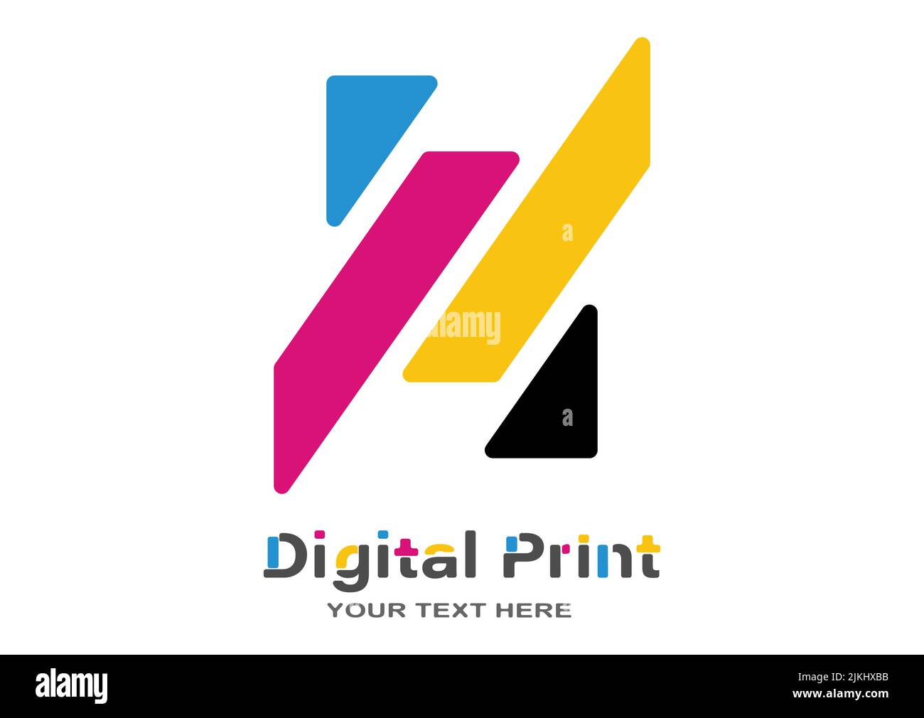 Digital printing or photo printing. Vector template of a logo, sticker ...