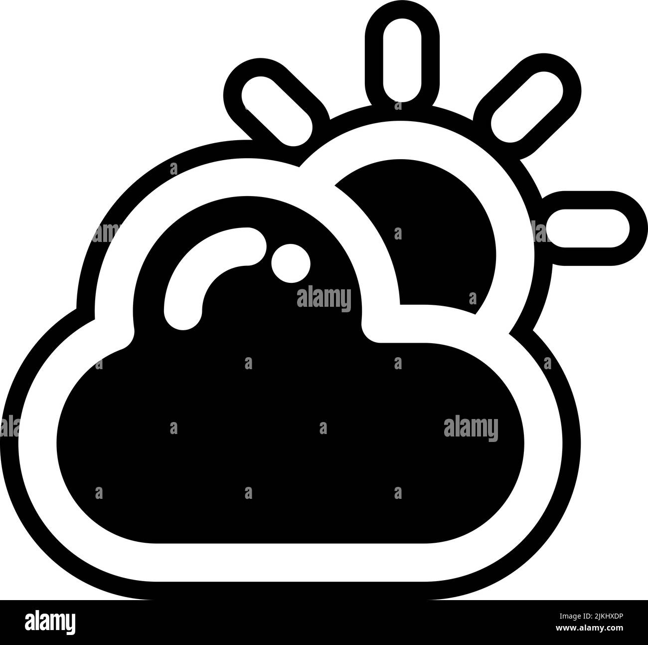 cloudy icon black vector illustration Stock Vector Image & Art - Alamy