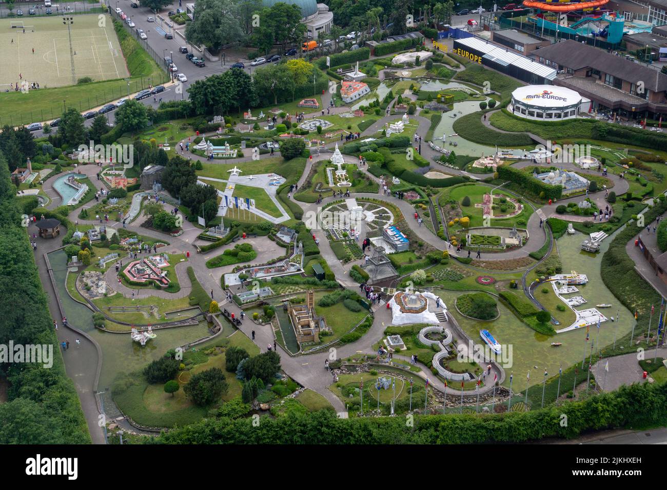 The Mini-Europe miniature historical buildings park in Brussels ...