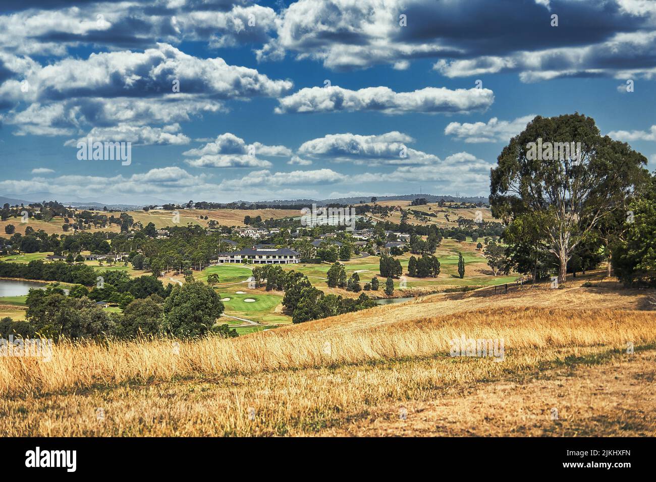 A mesmerizing view from the top of Mt Lofty in Melbourne Stock Photo ...