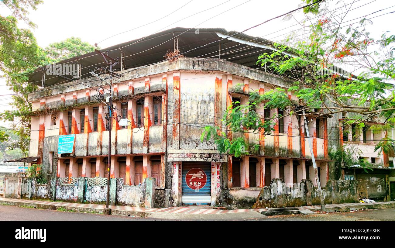 A beautiful exterior shot of the Kerala Roadways parcel office building ...