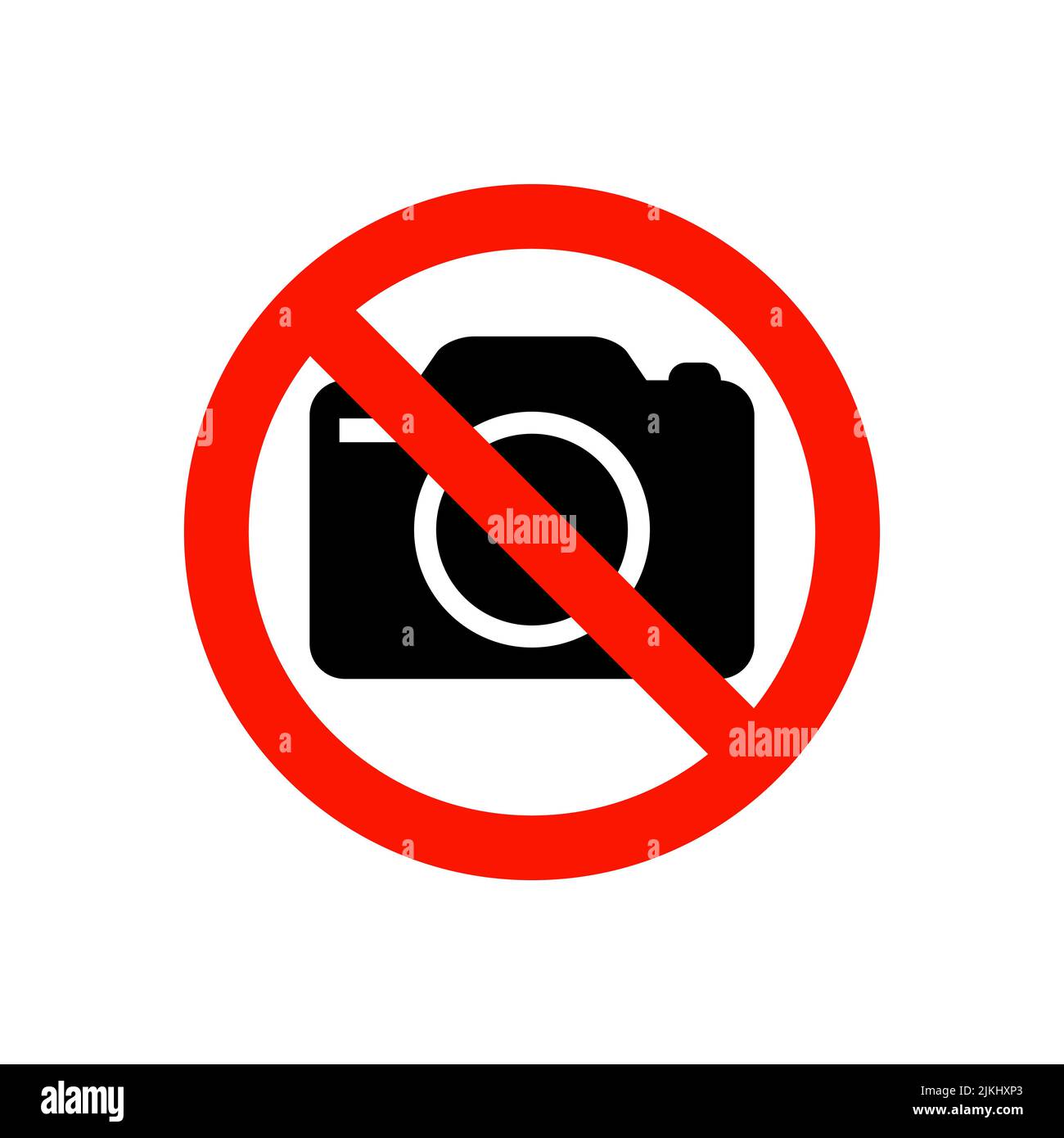 No photo camera sign vector icon isolated on white background Stock ...
