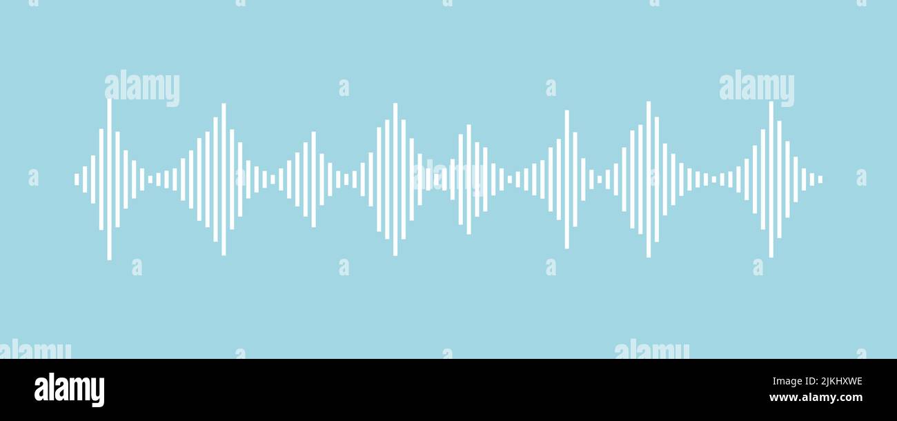 Vector sound wave. Frequency audio waveform. Voice graph signal. Sound ...