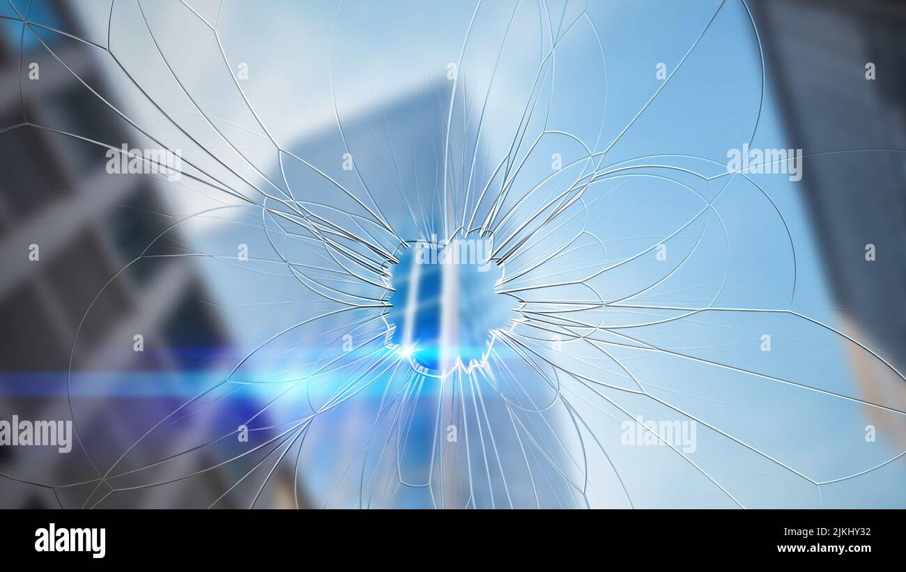 An image of a fragmented window hole Stock Photo - Alamy