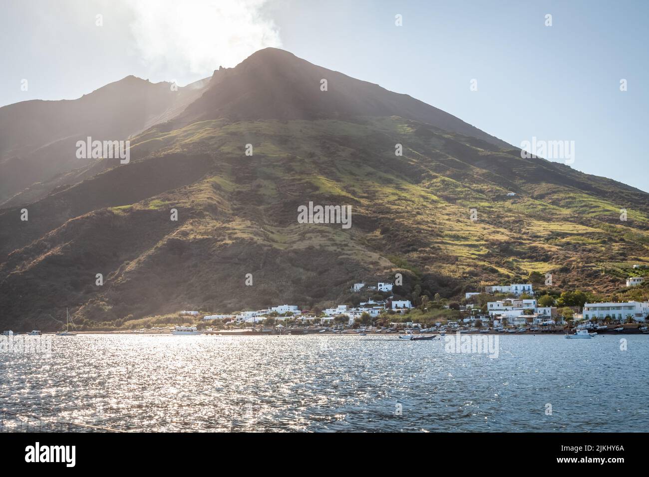 An image of the active volcano islands at Lipari Italy Stock Photo - Alamy