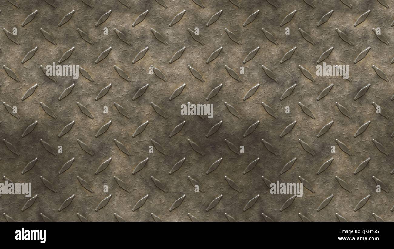 Illustration of a rusty diamond metal plate texture Stock Photo - Alamy
