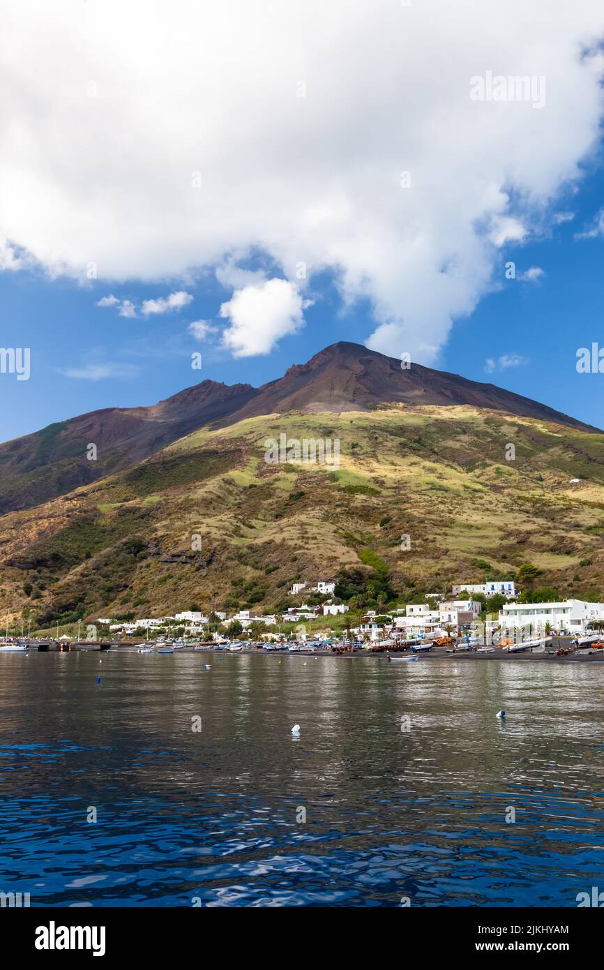 An image of the active volcano islands at Lipari Italy Stock Photo - Alamy