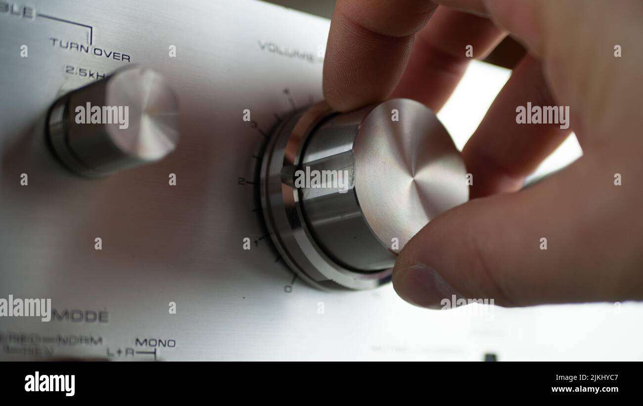 Music Center. Listening to music on amplifiers. Turn up the volume ...