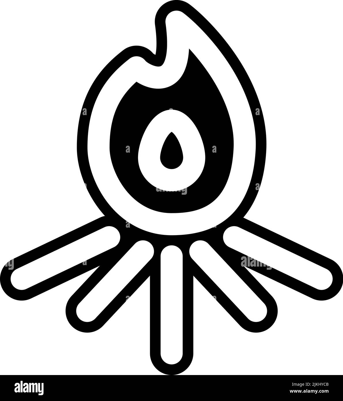bonfire icon black vector illustration Stock Vector Image & Art - Alamy
