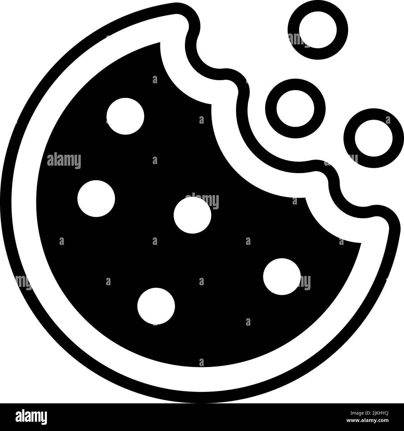 cookie icon black vector illustration Stock Vector Image & Art - Alamy