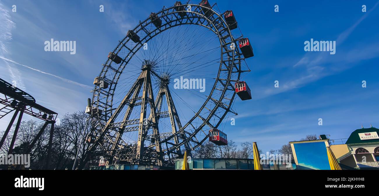 The Viennese Giant Ferris Wheel in Austria Stock Photo - Alamy