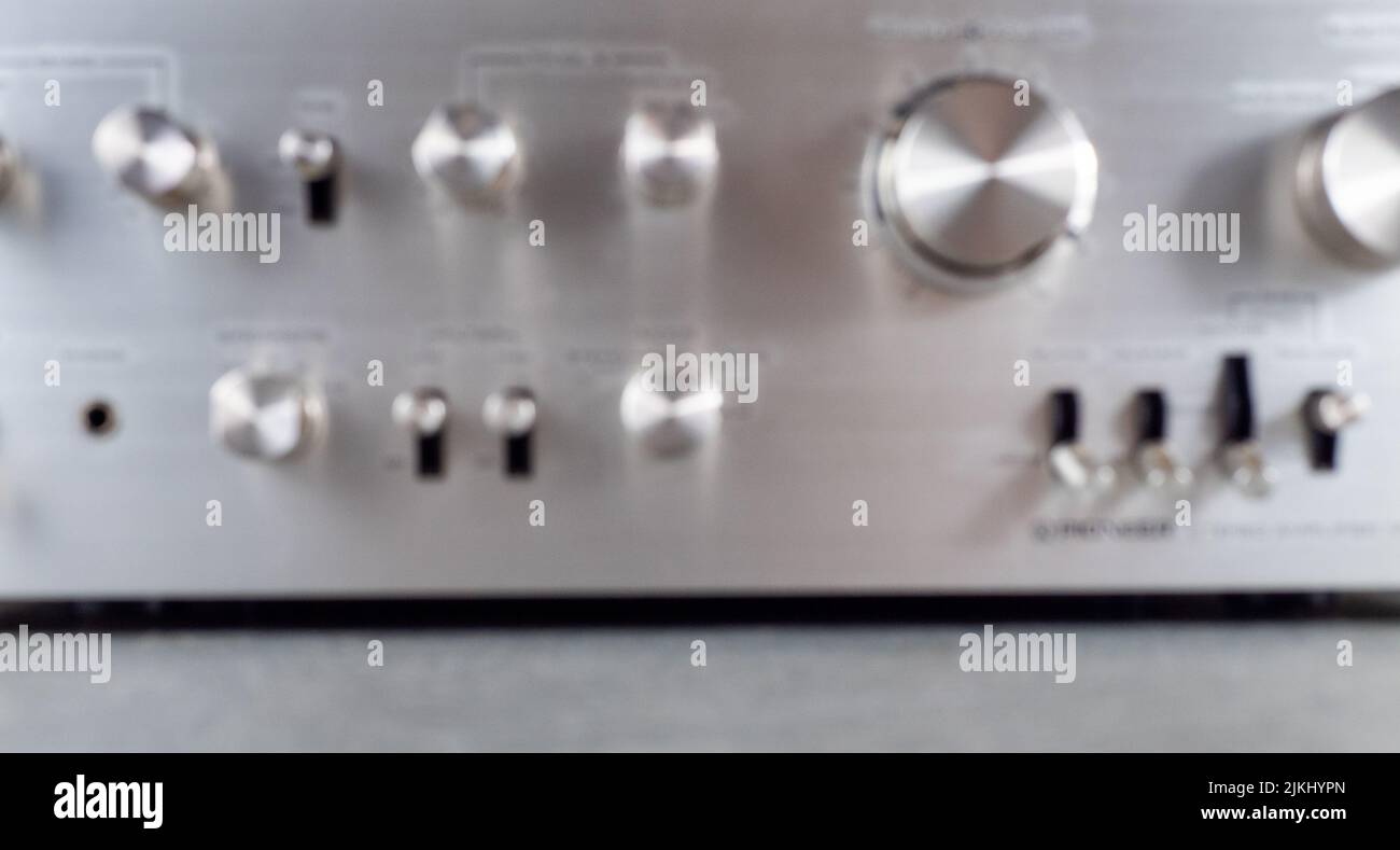 Toggle switch to position on and off. Closeup. Shallow depth of field ...