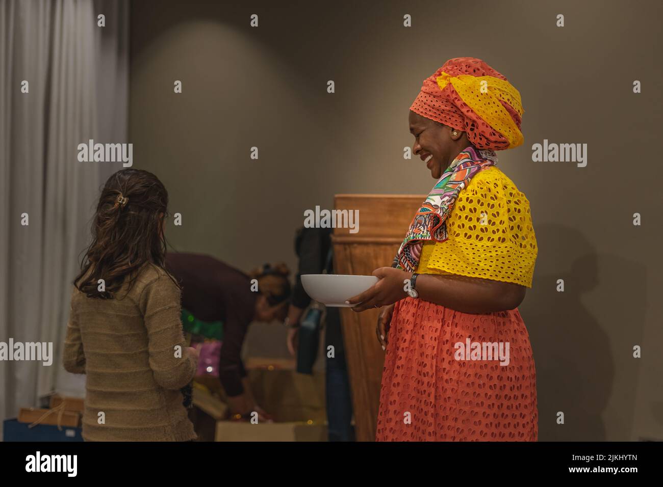 Woman celebrating international youth hi-res stock photography and ...