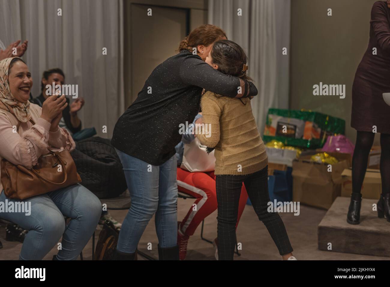 Group of women celebrating Women's day together indoors Stock Photo - Alamy