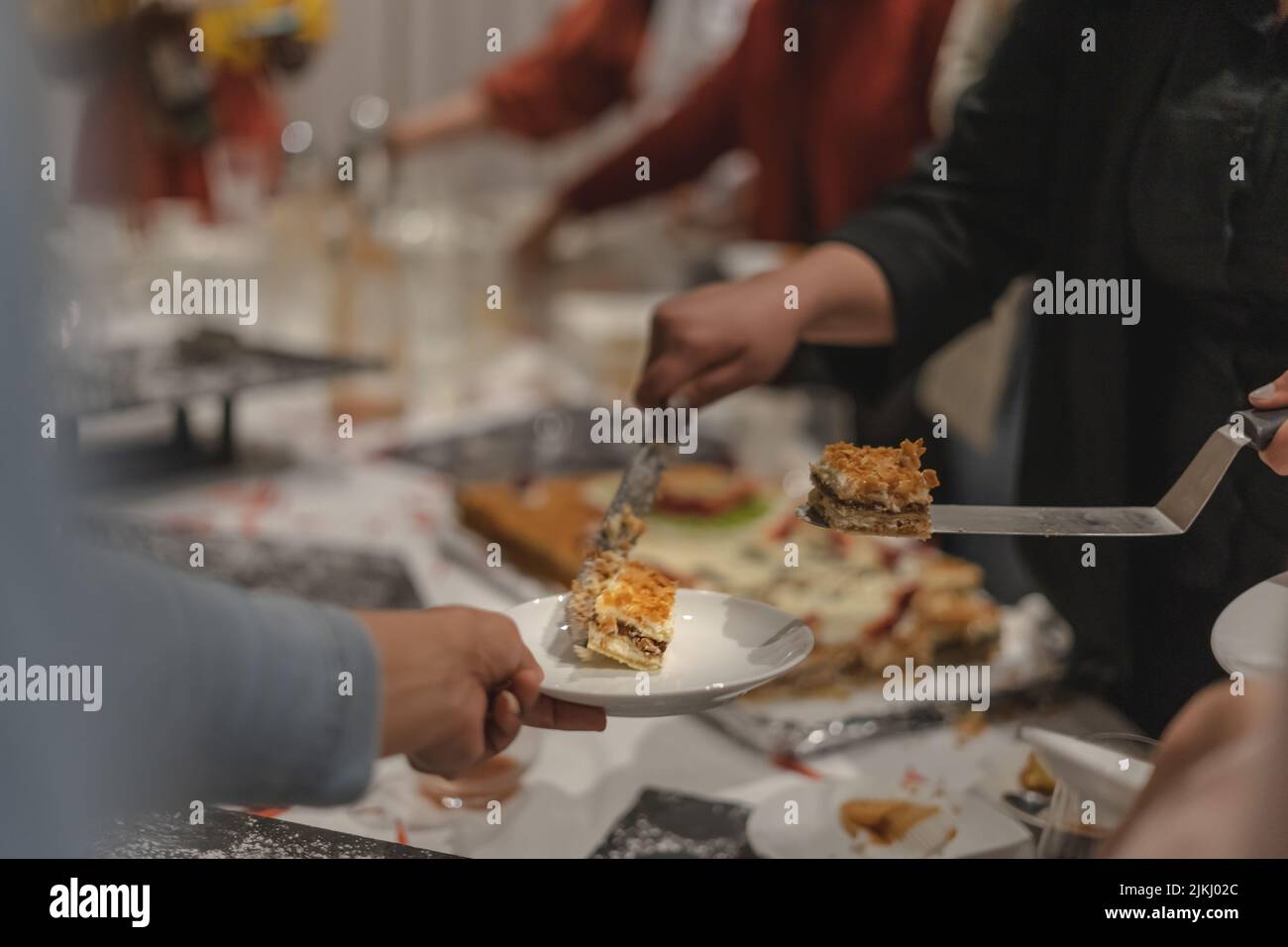 Young woman picking at food plate hi-res stock photography and images ...