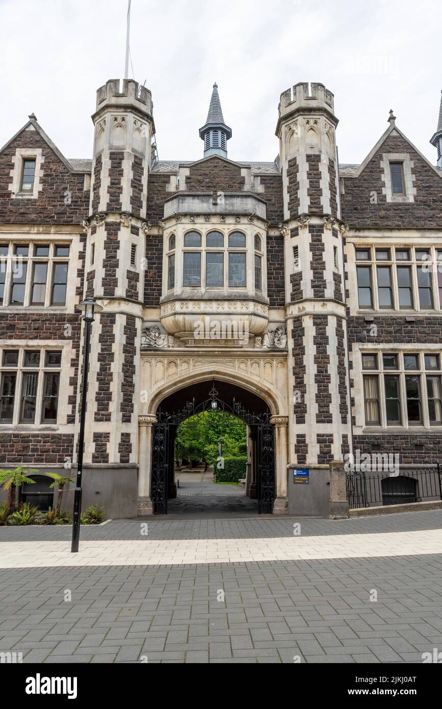 Main building of University of Otago in Dunedin, South Island of New ...