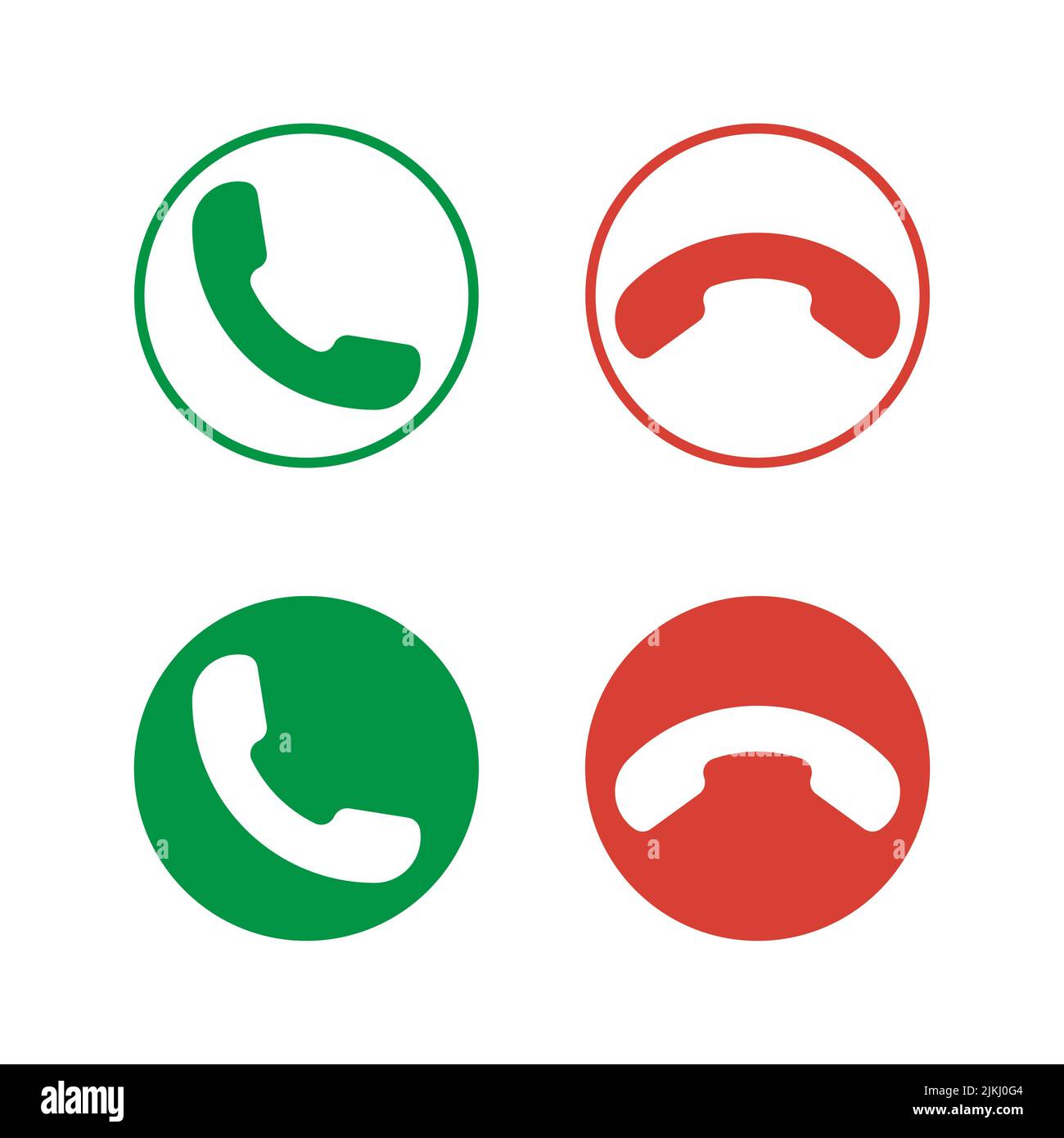 Call button isolated on white background. Vector illustration Stock ...