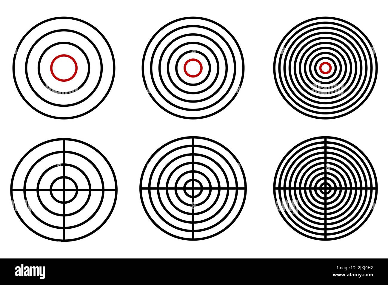 Set of aim, target vector icons isolated on white background. Vector ...