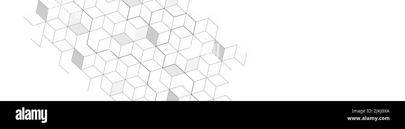 Abstract geometric design template made of isometric volumetric blocks ...
