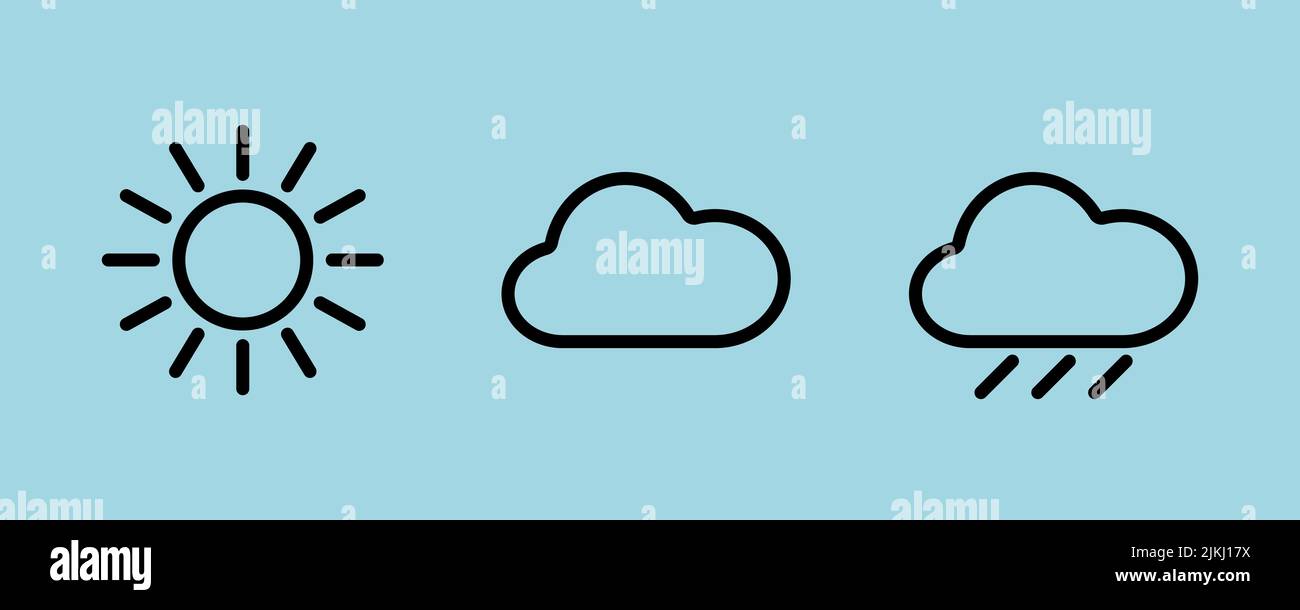 Set of weather icons. Vector illustration Stock Vector Image & Art - Alamy