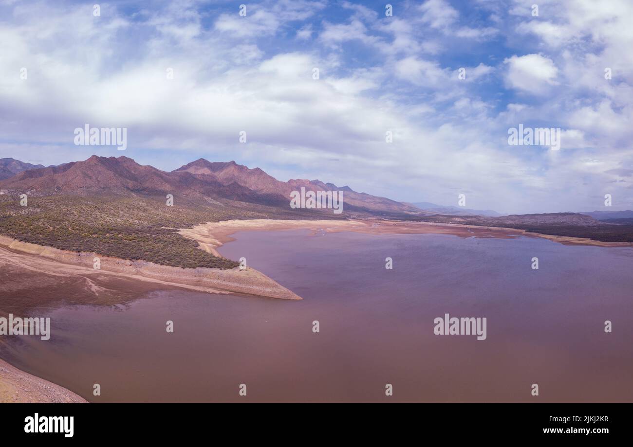 The lake Koyash in Native American ruins, Horshoe Dam, Arizona under ...