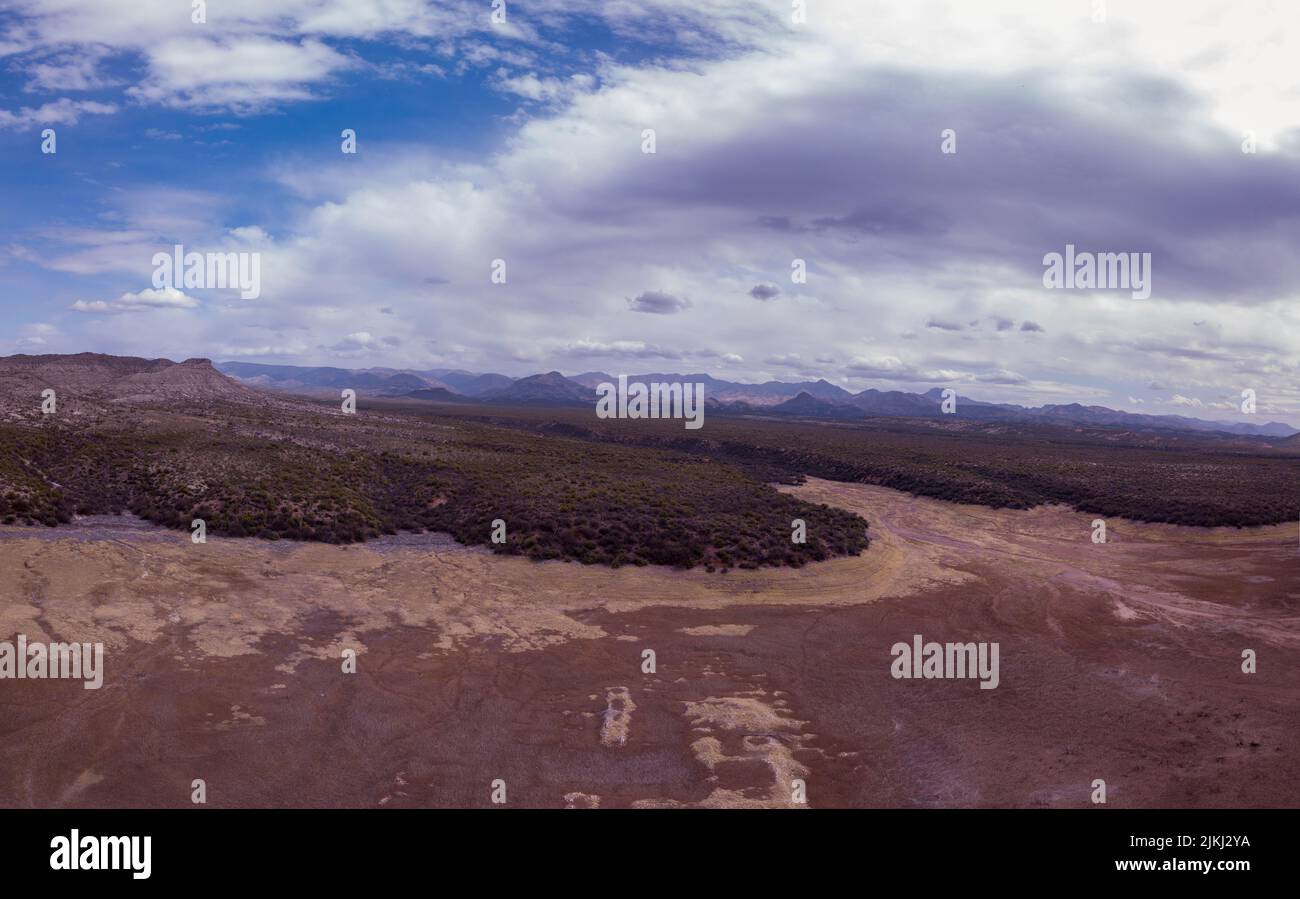 The area of lake Koyash in Native American ruins, Horshoe Dam, Arizona ...