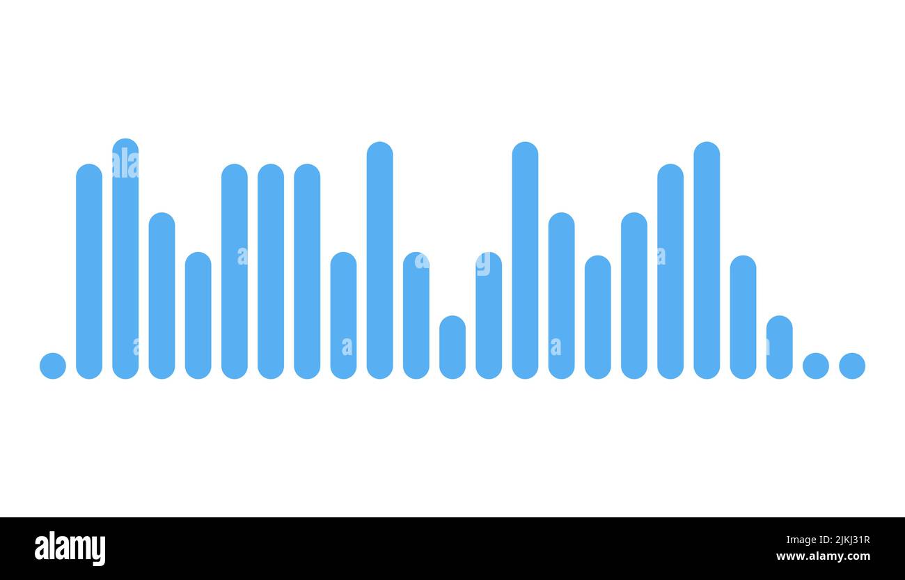 Recording of audio message template. UI element of audio record for ...