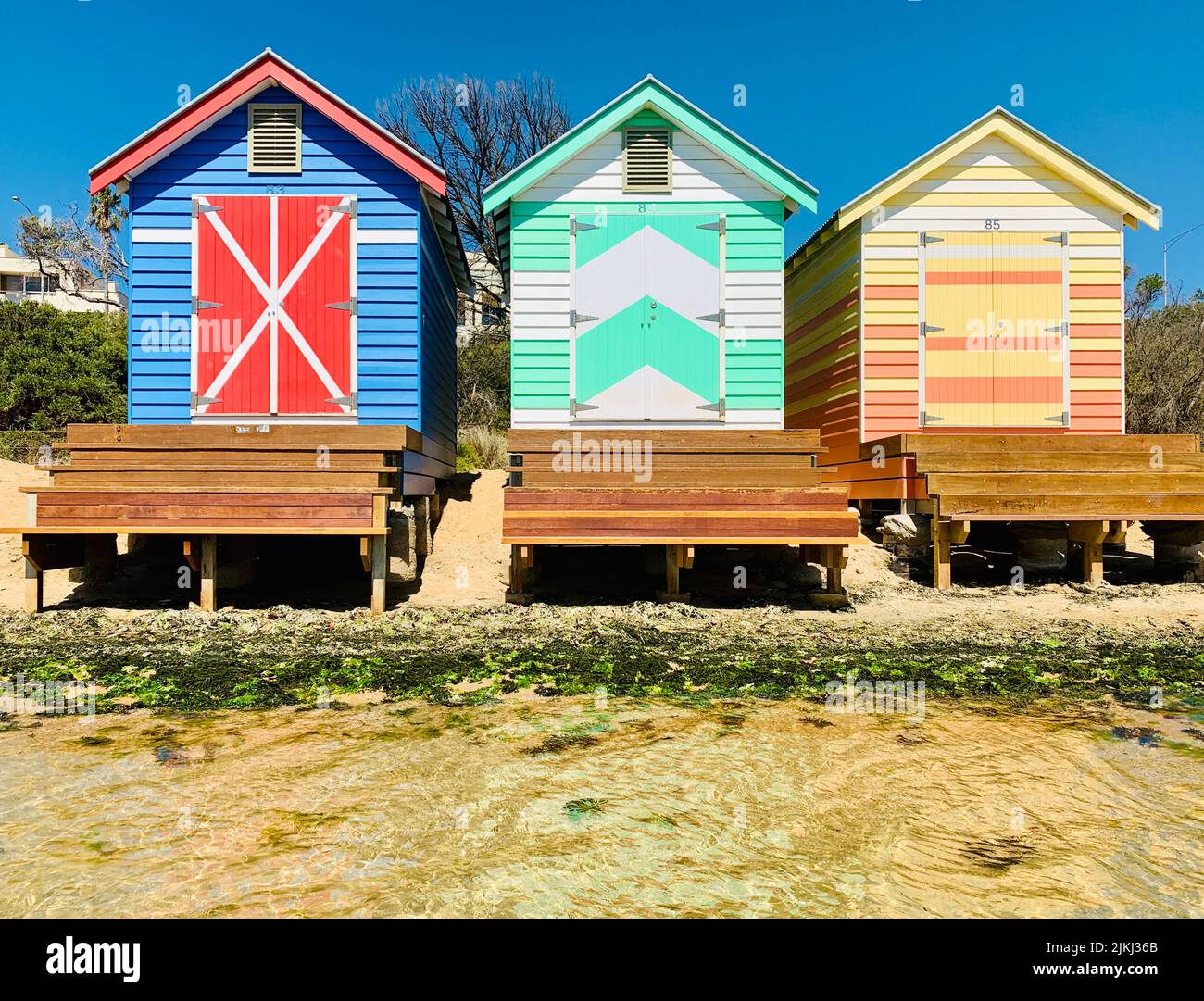 Brighton Bathing Boxes, Dendy Street Beach boxes Victoria Australia ...