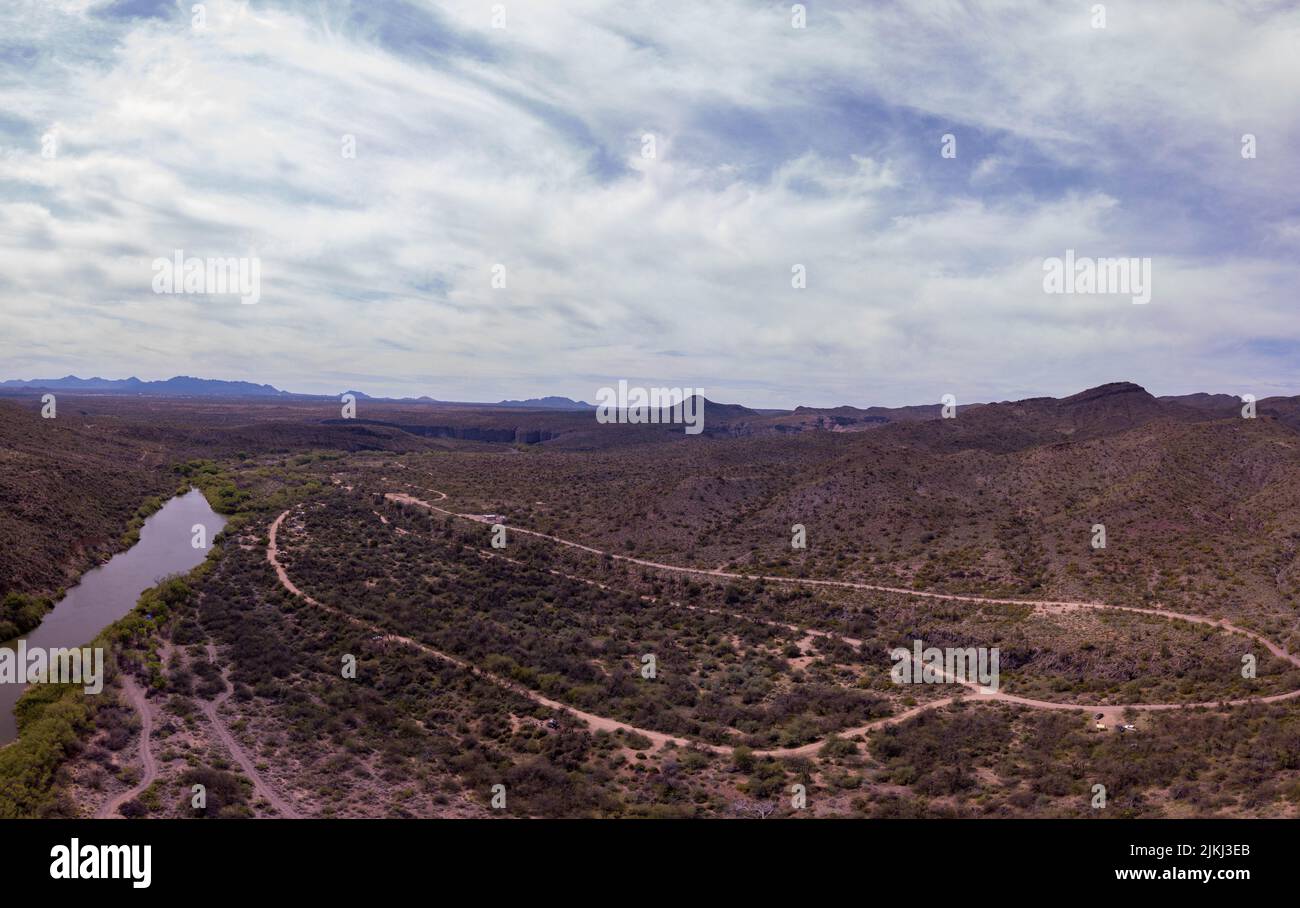 A beautiful shot of the Verde River and its Tributaries in Sedona Verde ...