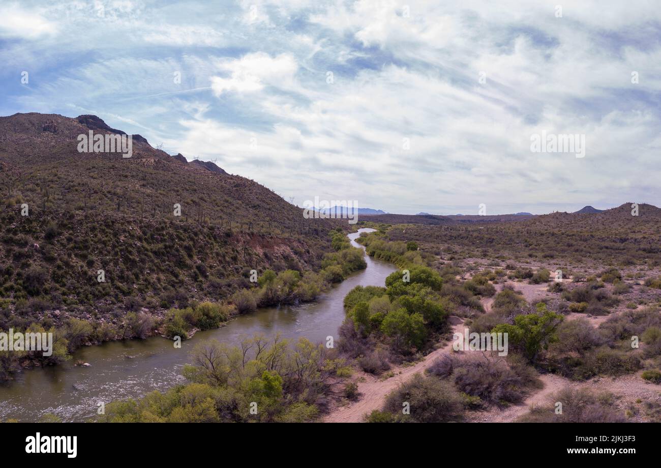 A beautiful shot of the Verde River and its Tributaries in Sedona Verde ...