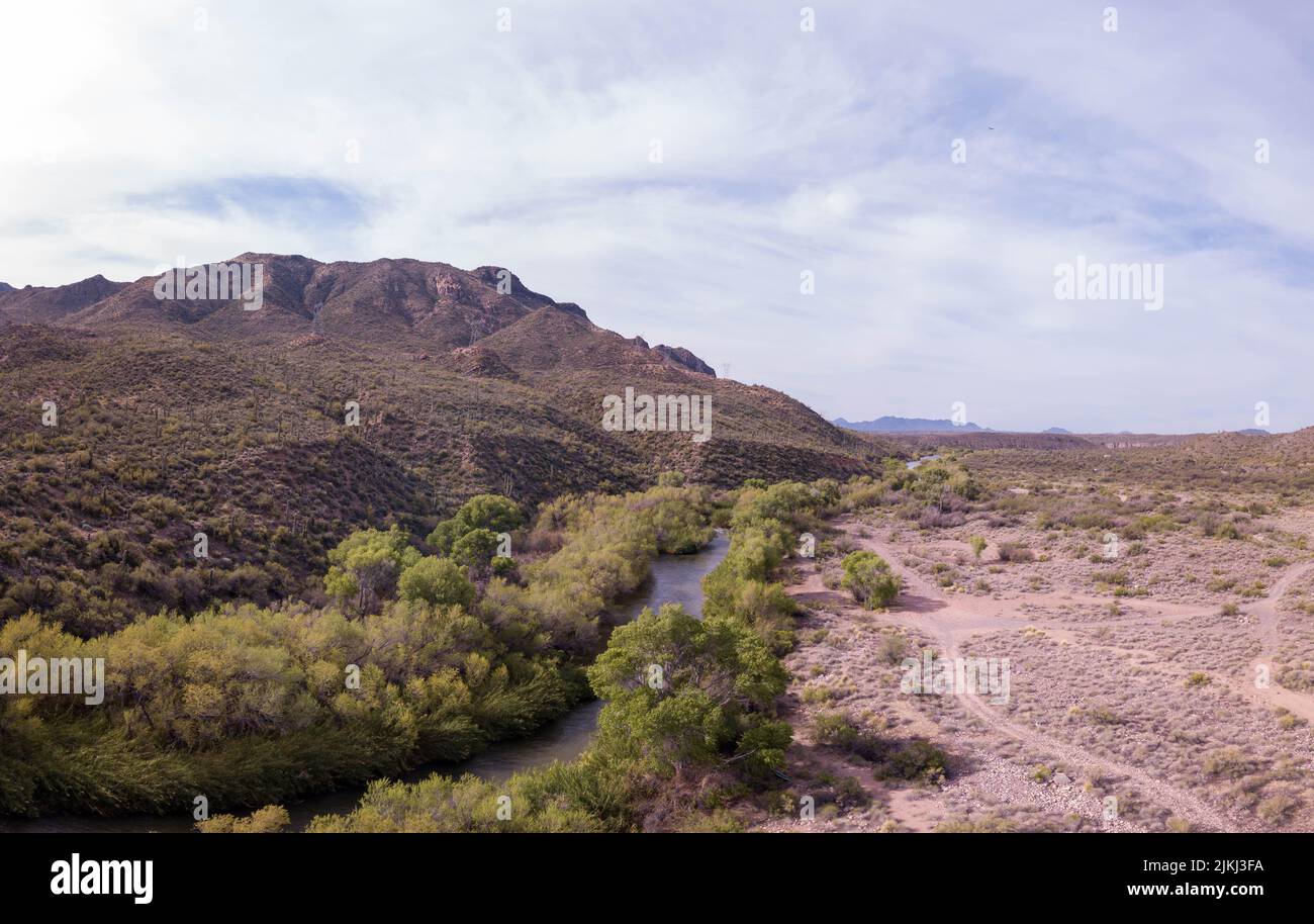 A beautiful shot of the Verde River and its Tributaries in Sedona Verde ...