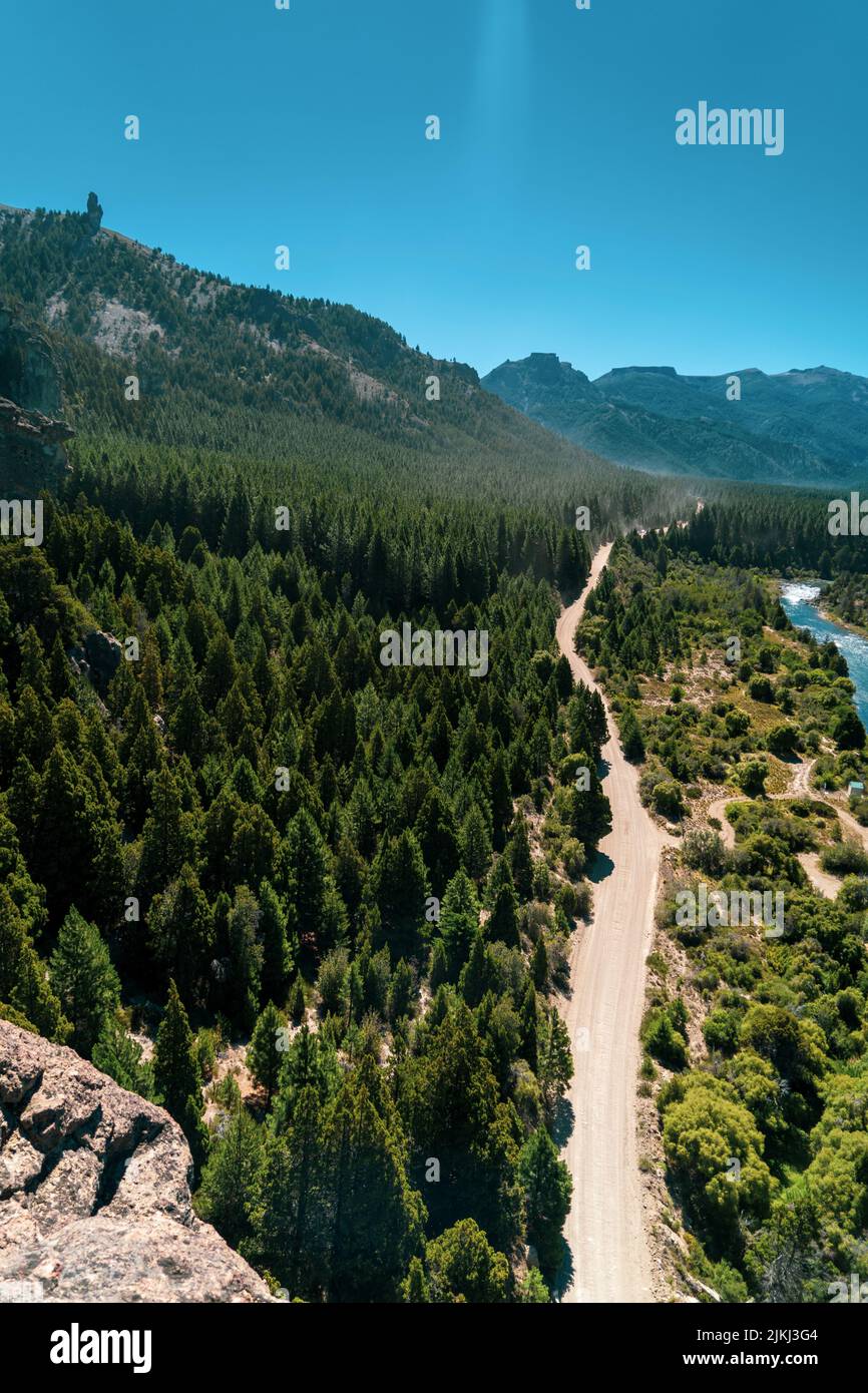 Aerial forest trees mountain road hi-res stock photography and images ...