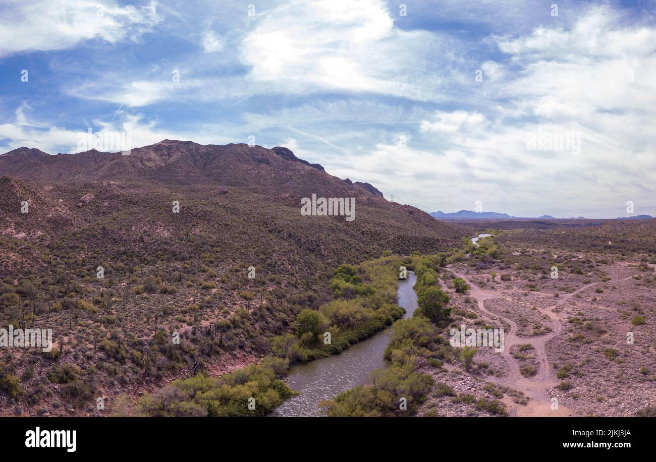 A beautiful shot of the Verde River and its Tributaries in Sedona Verde ...