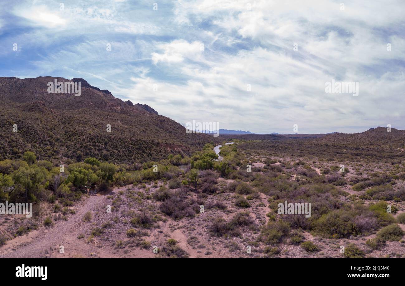 A beautiful shot of the Verde River and its Tributaries in Sedona Verde ...