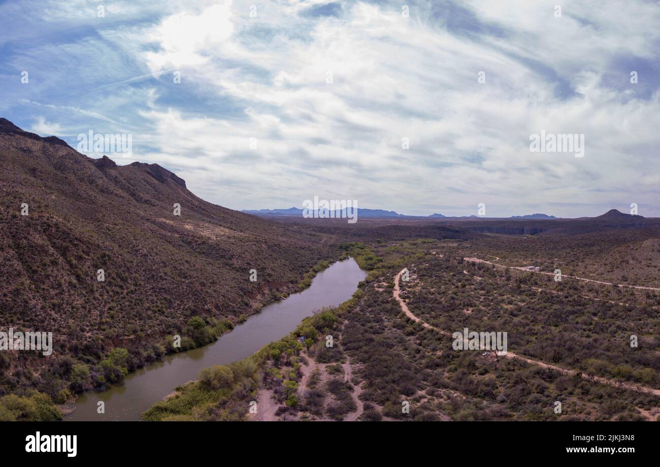 A beautiful shot of the Verde River and its Tributaries in Sedona Verde ...