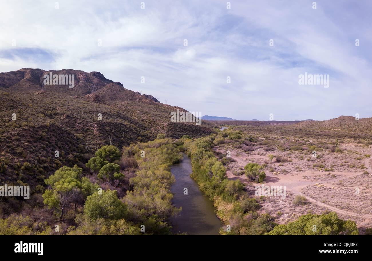 A beautiful shot of the Verde River and its Tributaries in Sedona Verde ...