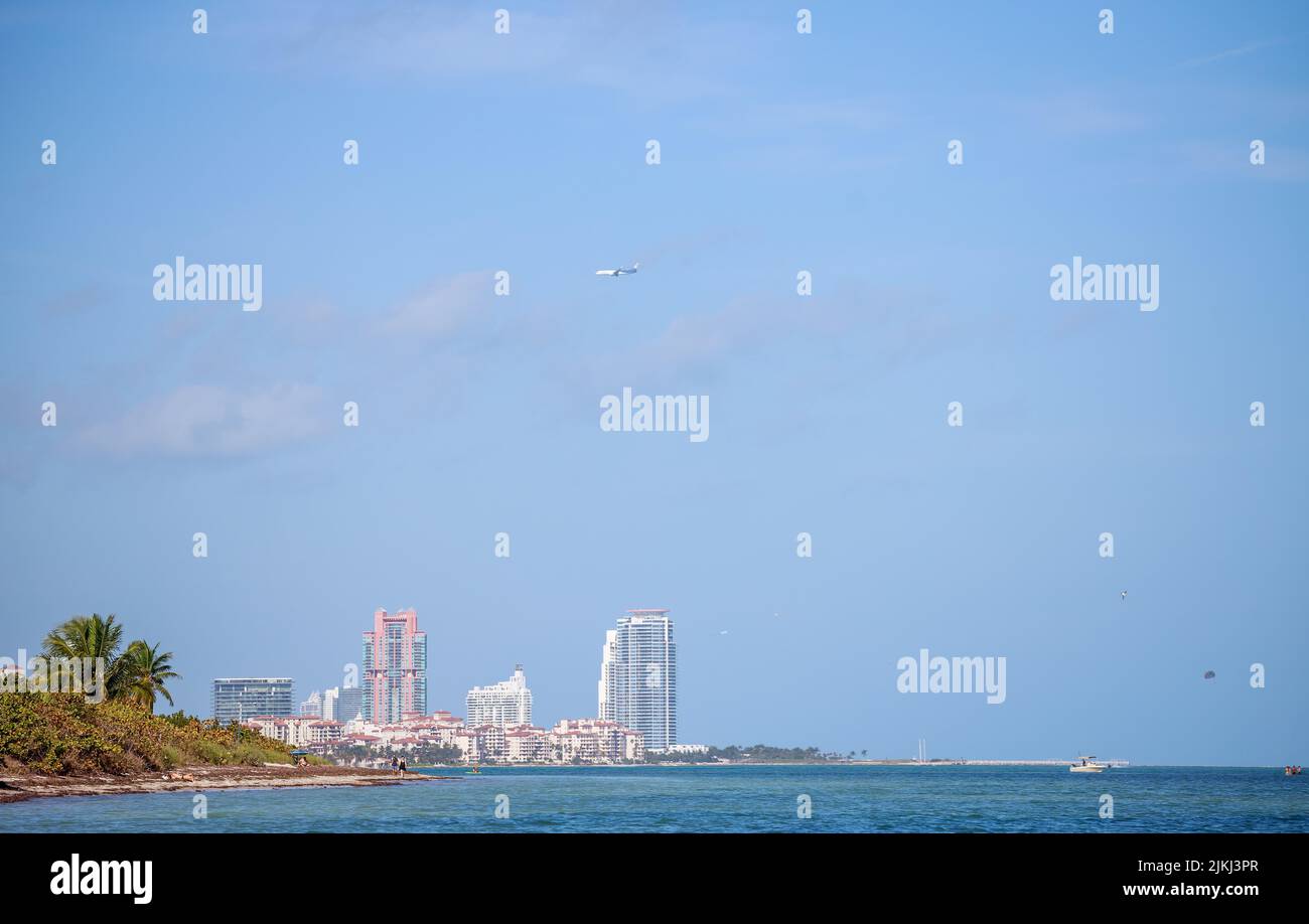 A beautiful view of the high rise buildings on the horizon In Miami ...
