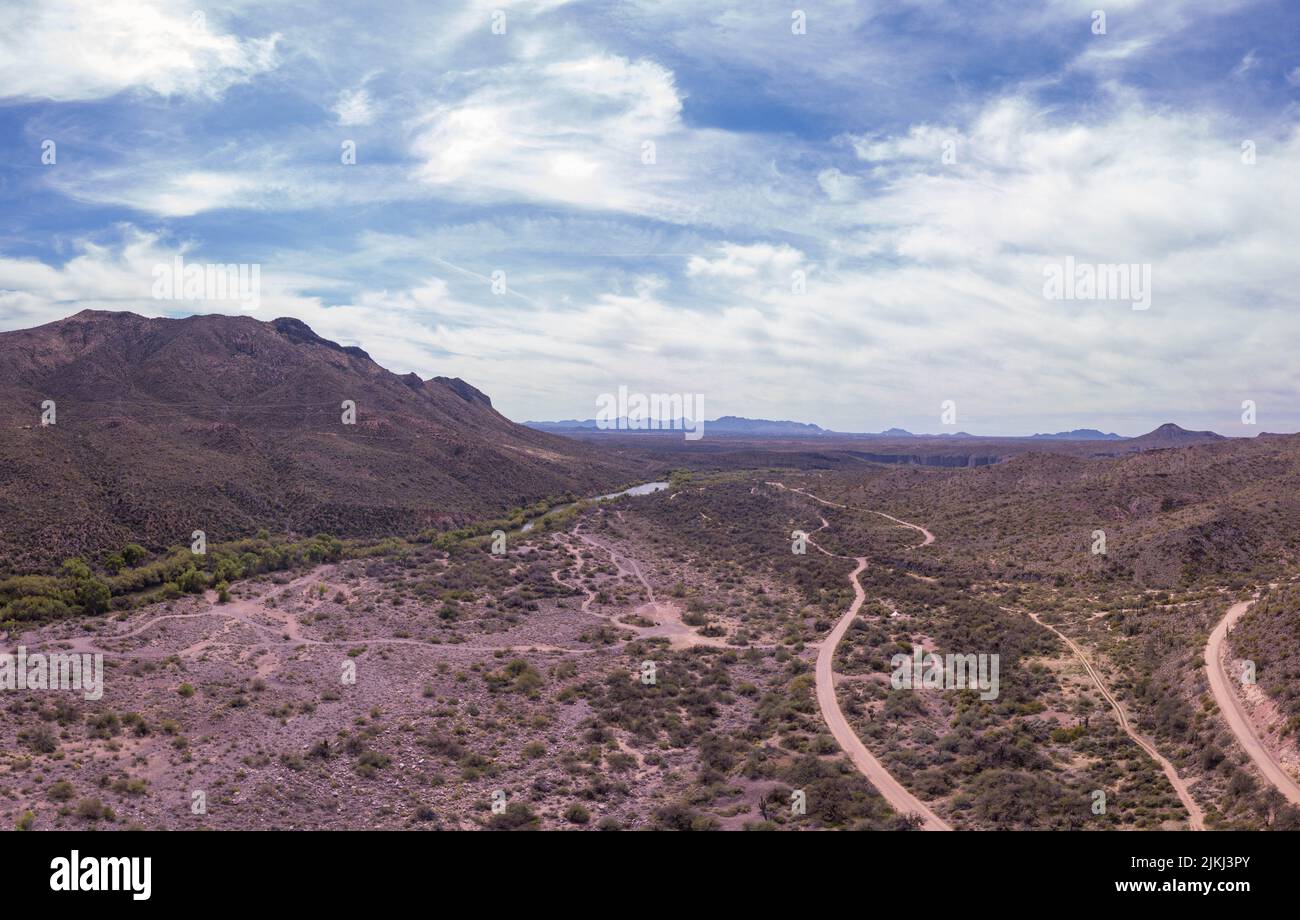 A beautiful shot of the Verde River and its Tributaries in Sedona Verde ...